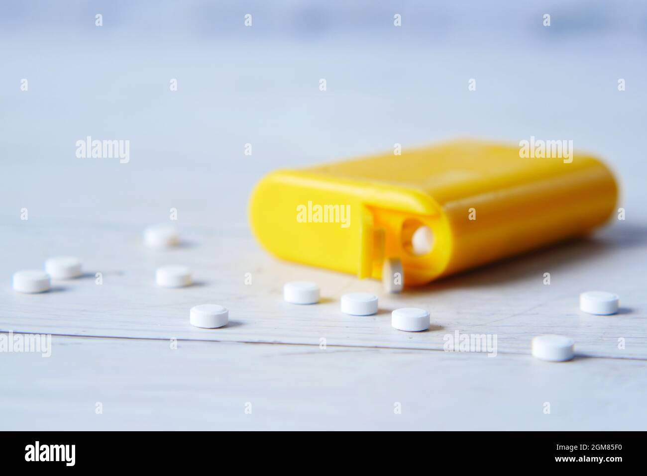 artificial sweetener container on white background Stock Photo - Alamy