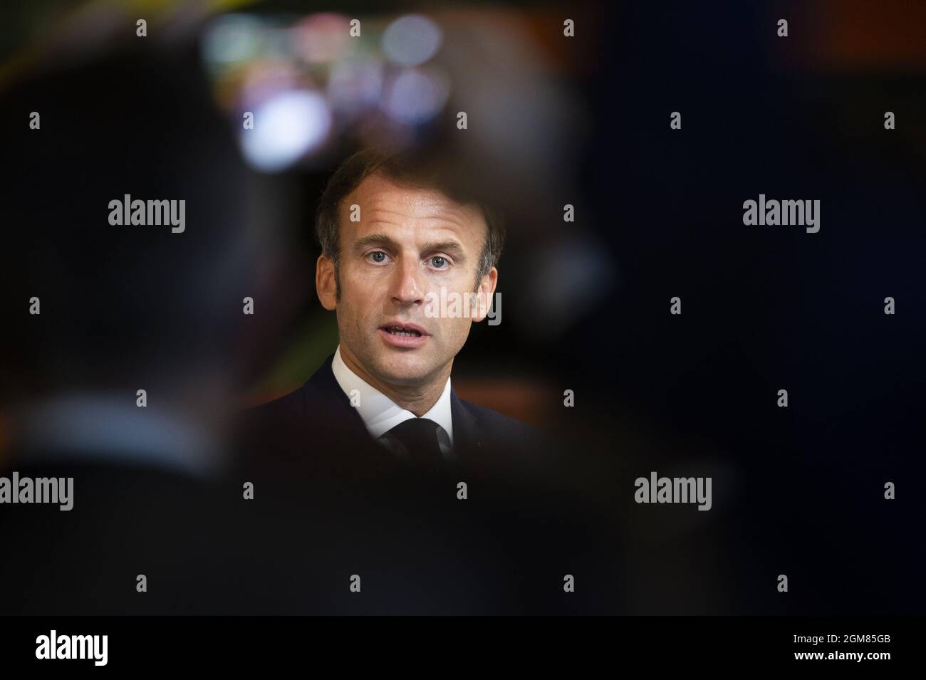 Paris, France. 17th Sep, 2021. French President Emmanuel Macron ...