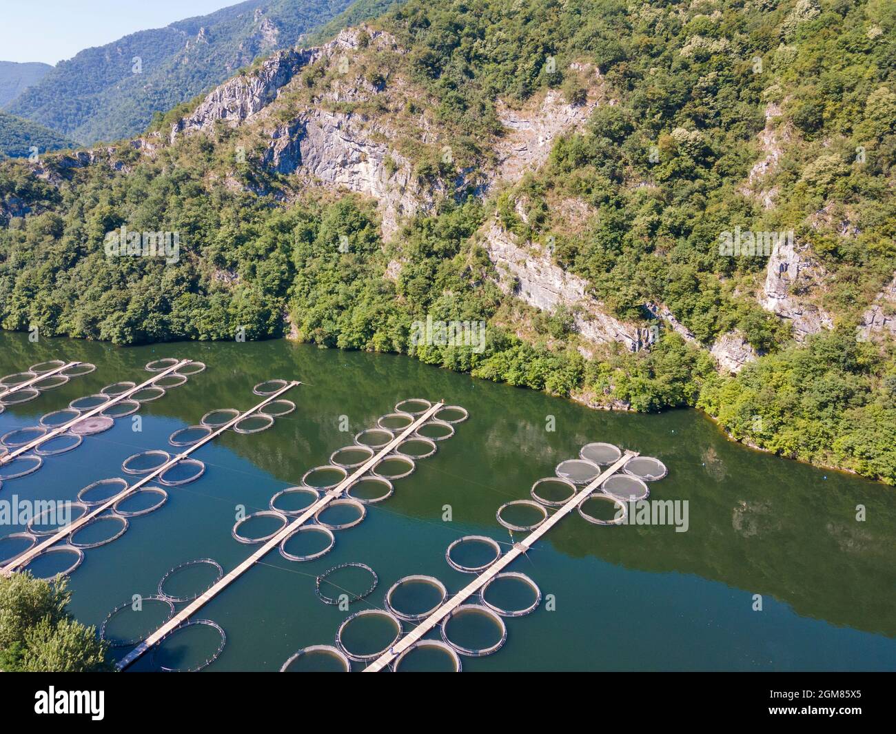 Aerial view of Krichim Reservoir, Rhodopes Mountain, Plovdiv Region ...