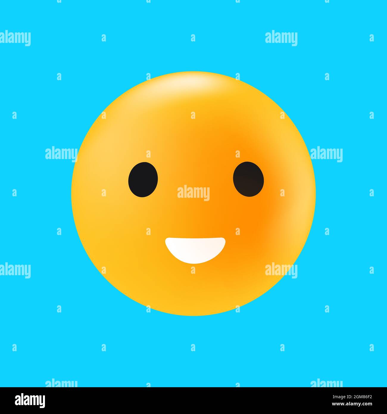 Simple Happy Emoticon. Isolated Smiling Face. Positive Reaction in ...