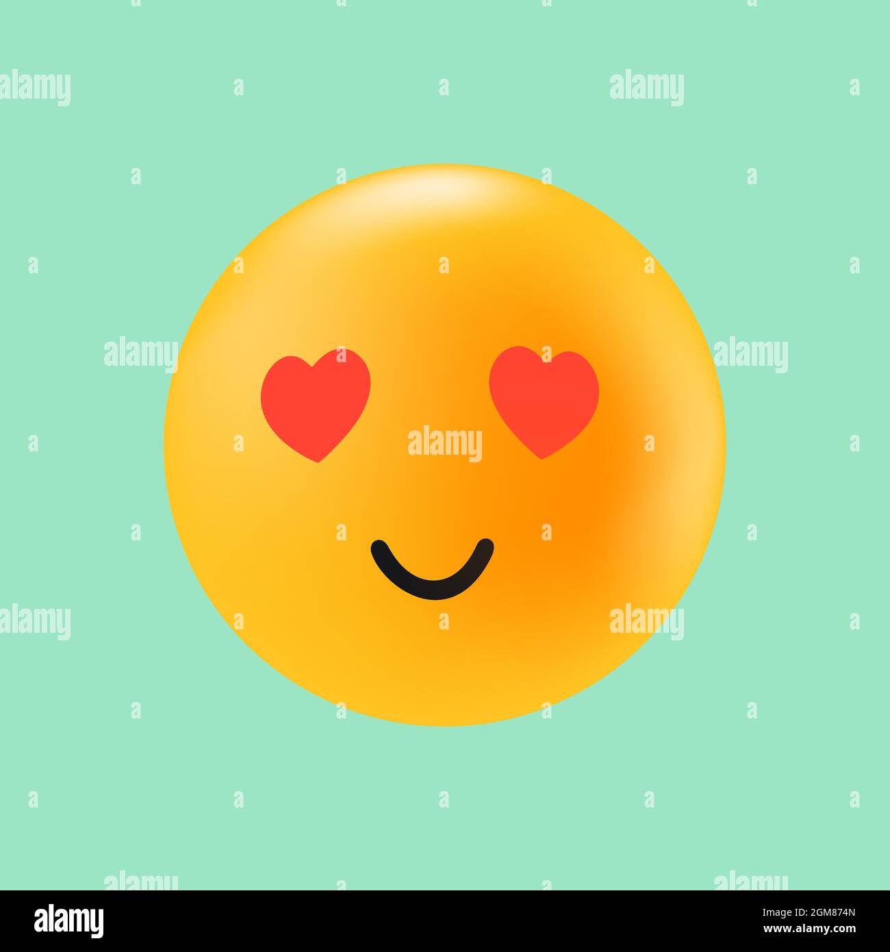 Smiling Face with Heart-Shaped Eyes. Emoticon in Love. Positive ...