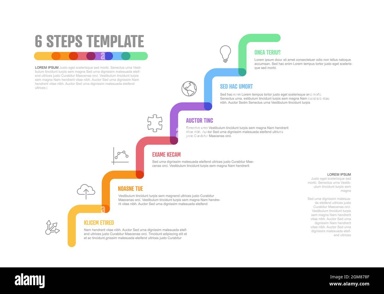 Vector thick line infographic steps diagram template for workflow ...