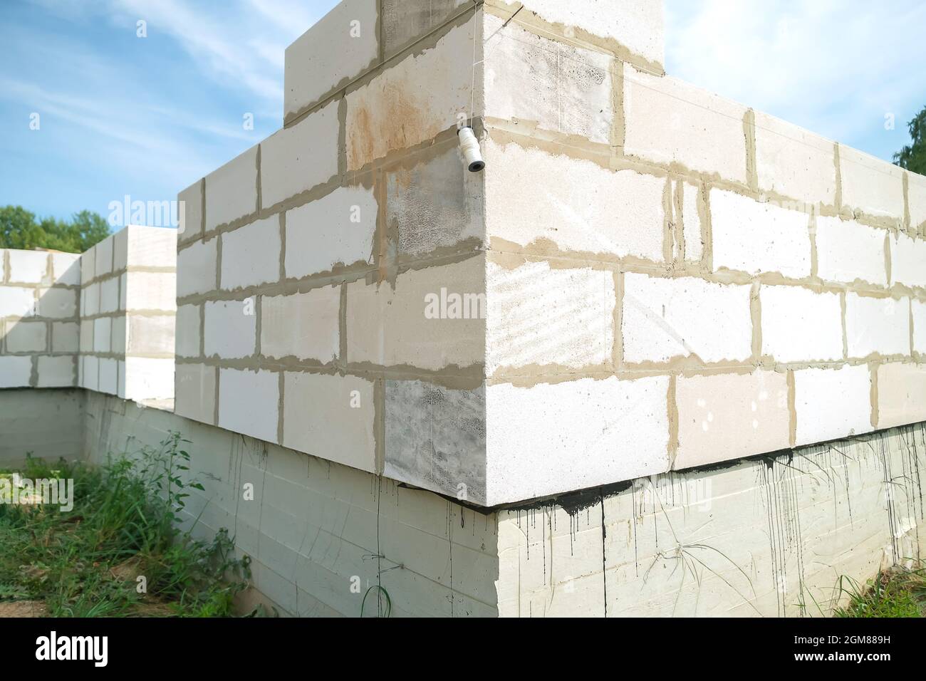 Construction of the building. Construction of a residential building ...