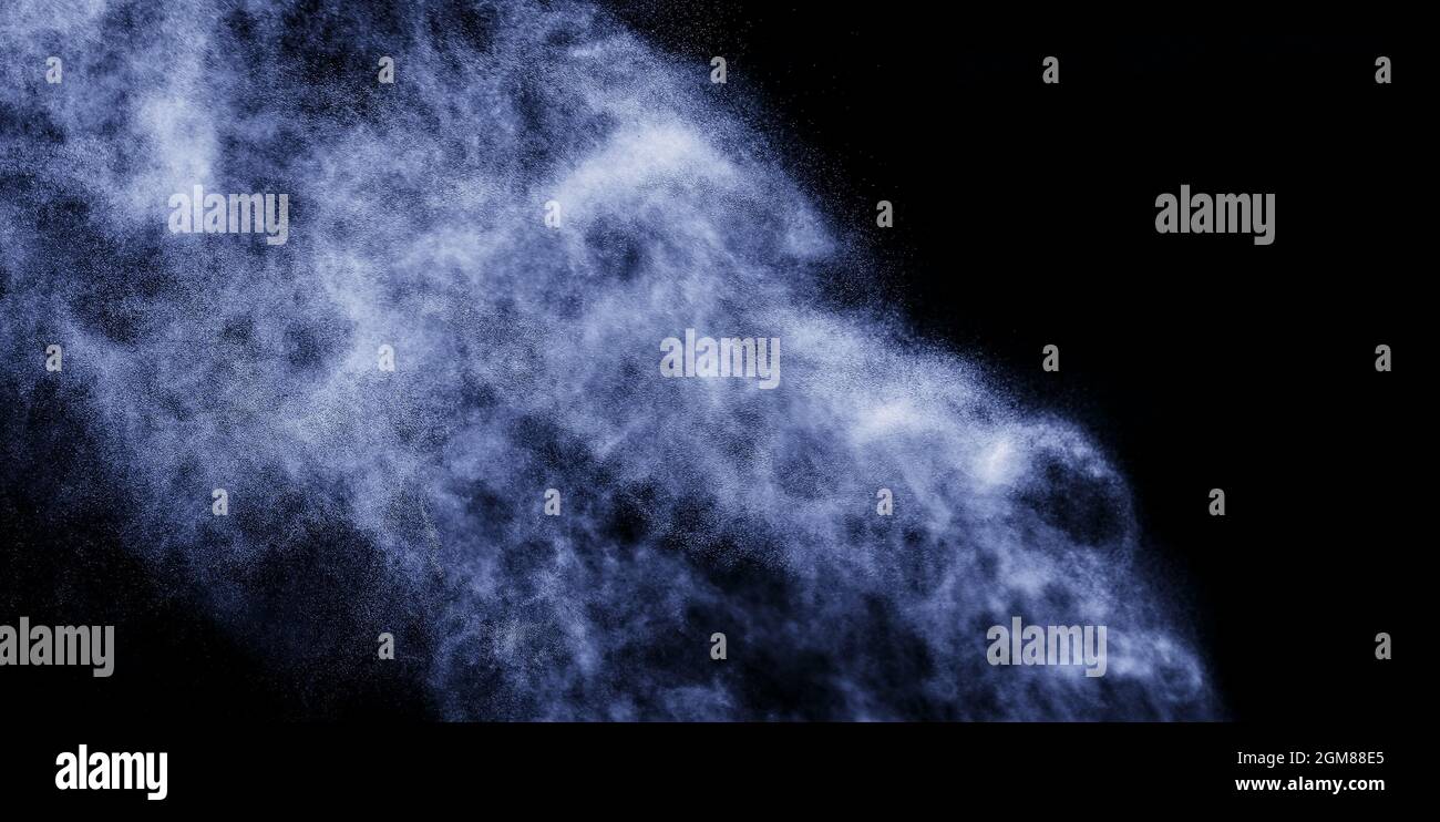 A stream of water and a cloud of drops from the atomizer Stock Photo ...