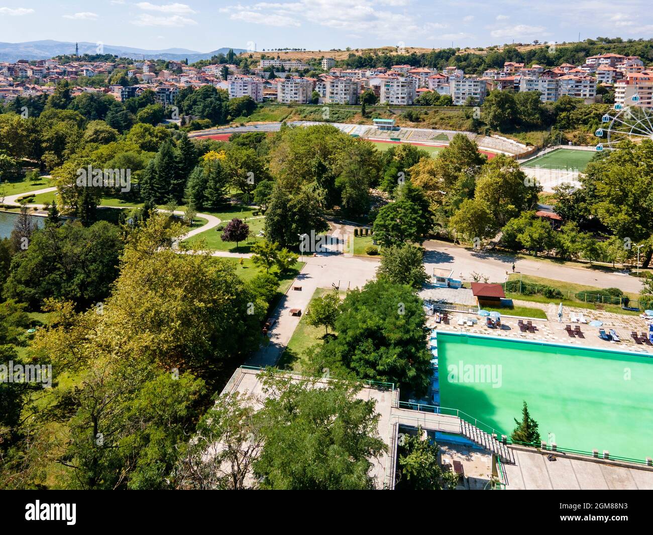 Amazing Aerial view of town of Sandanski, Bulgaria Stock Photo - Alamy