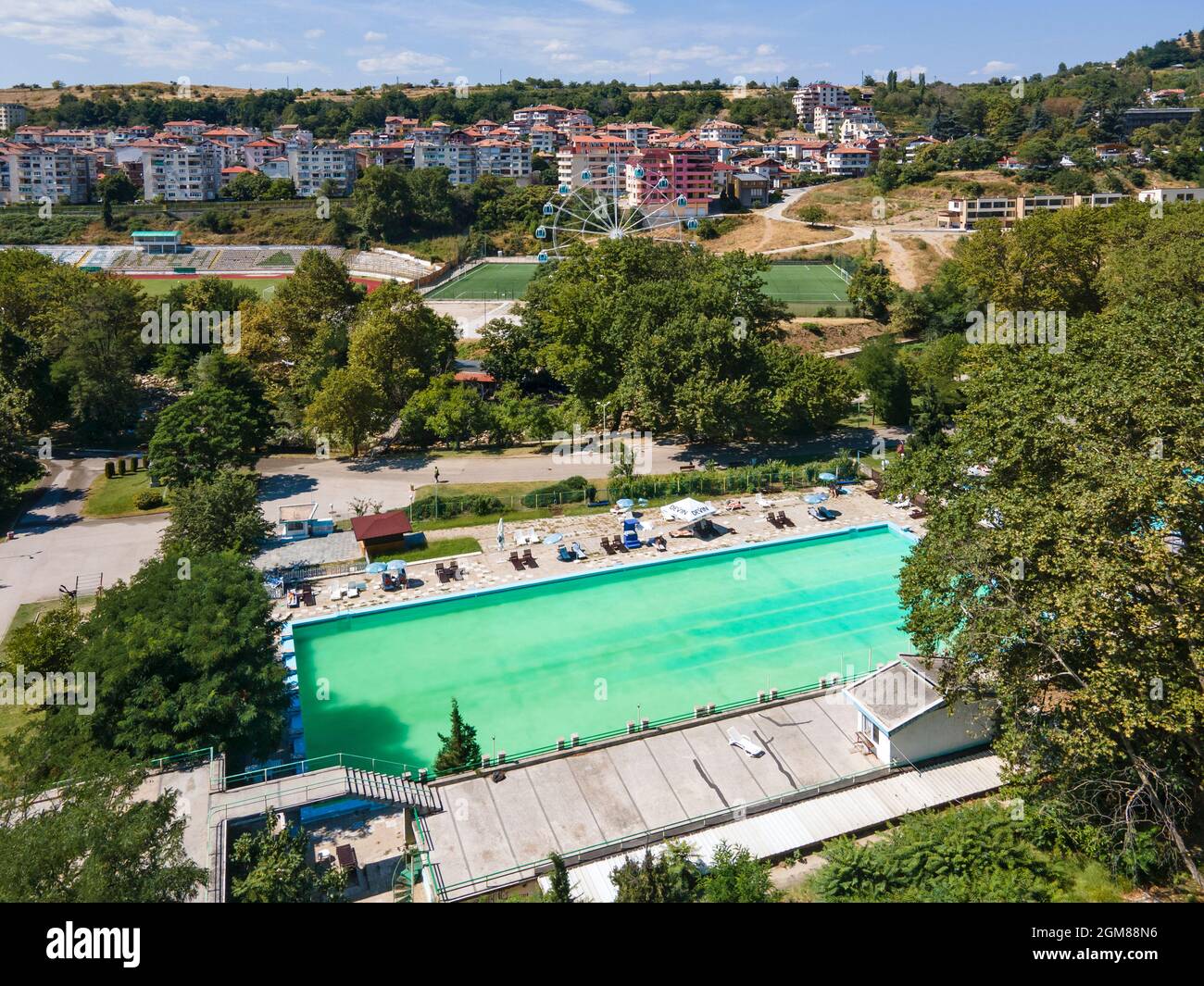 Amazing Aerial view of town of Sandanski, Bulgaria Stock Photo - Alamy