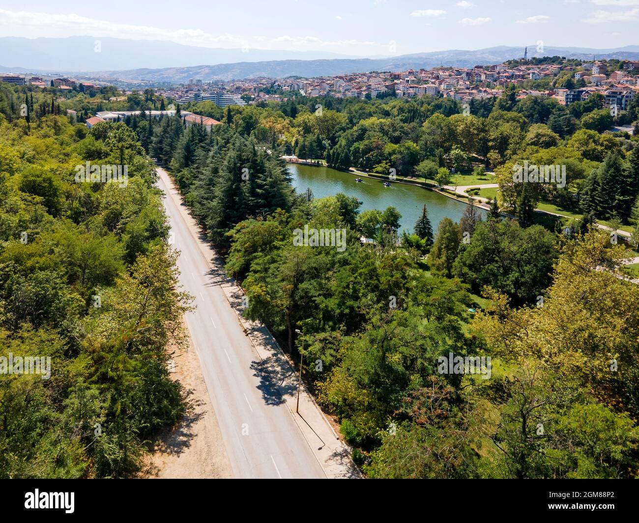 Amazing Aerial view of town of Sandanski, Bulgaria Stock Photo - Alamy