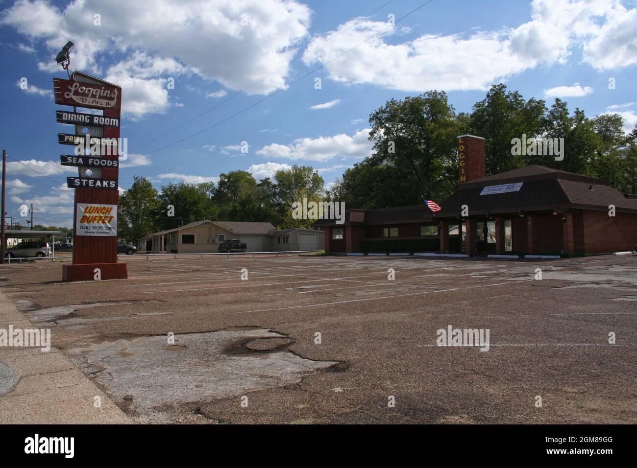 Tyler TX: Vintage Sign at Loggins Restaurant a local restaurant located ...