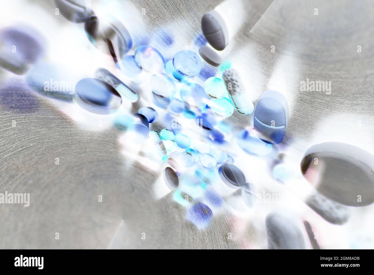 Abstract medication drug background invert multi colors Stock Photo - Alamy