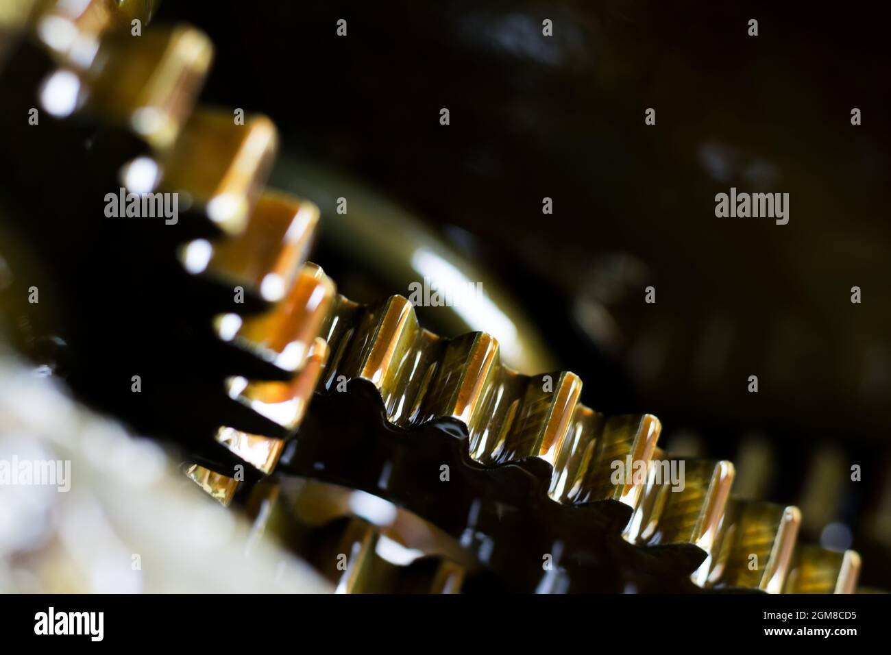 Close up internal engine gear tractor. Engine walking tractor Stock ...