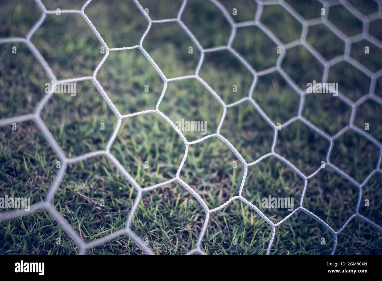 Detail of football nets background, soccer football Stock Photo - Alamy