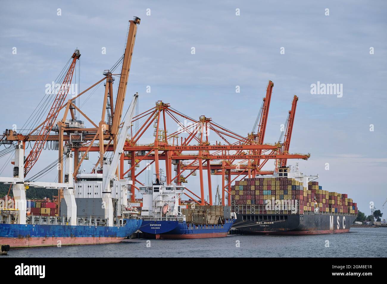 Gdynia, Poland 15 september 2021. Baltic Container Terminal in Gdyni ...