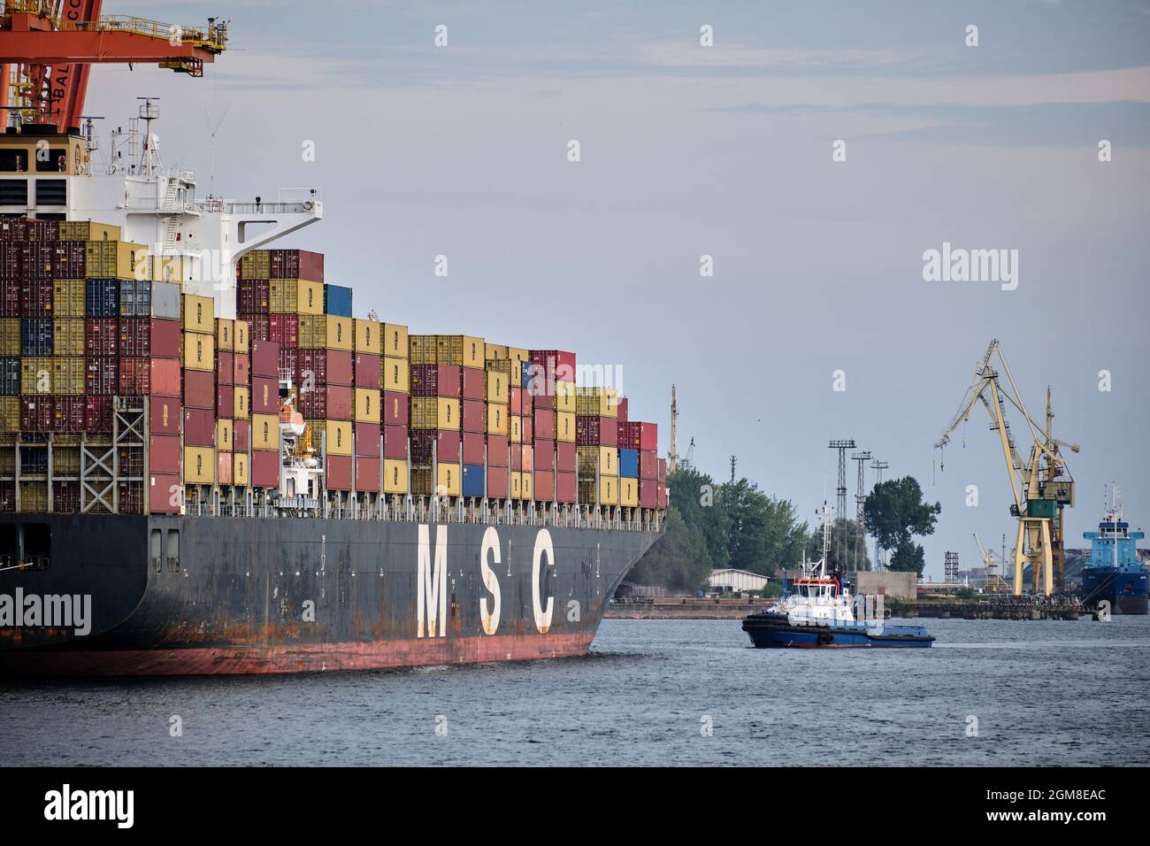 Gdynia, Poland 15 september 2021. Baltic Container Terminal in Gdyni ...