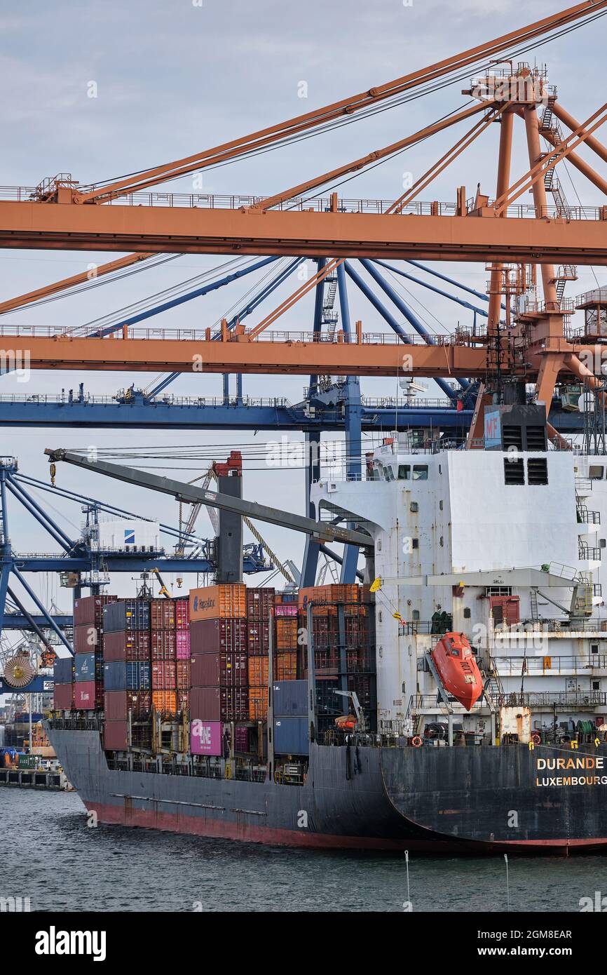 Gdynia, Poland 15 september 2021. Baltic Container Terminal in Gdyni ...