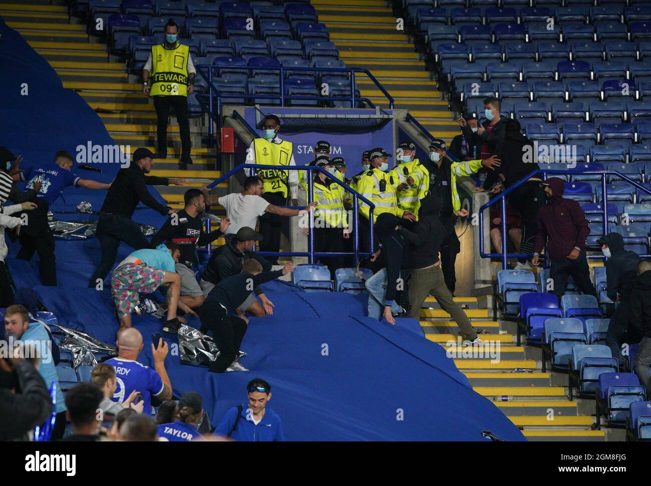 Crowd trouble leicester hi-res stock photography and images - Alamy