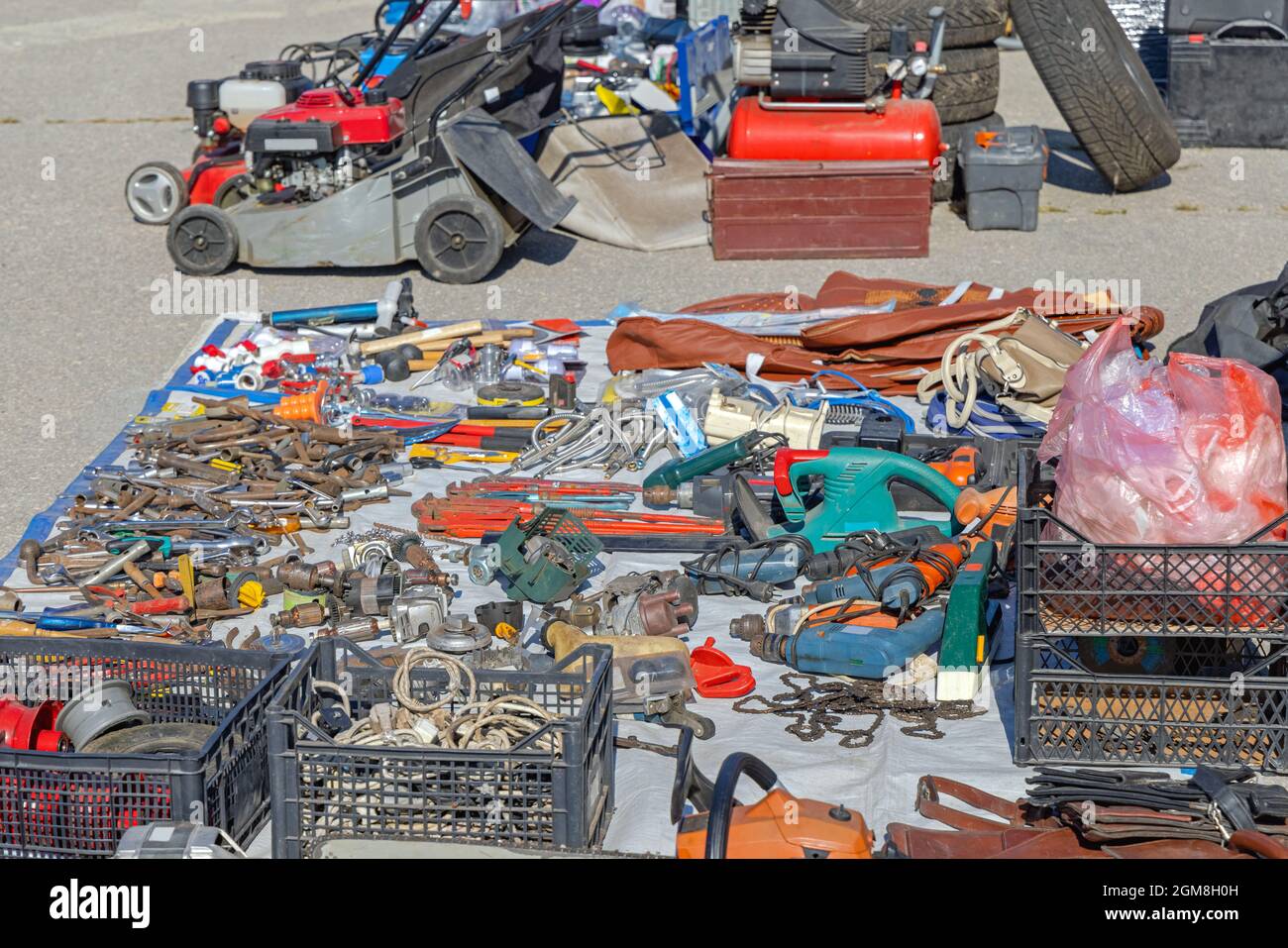 Tools and Equipment for Sale at Open Flea Market Stock Photo - Alamy