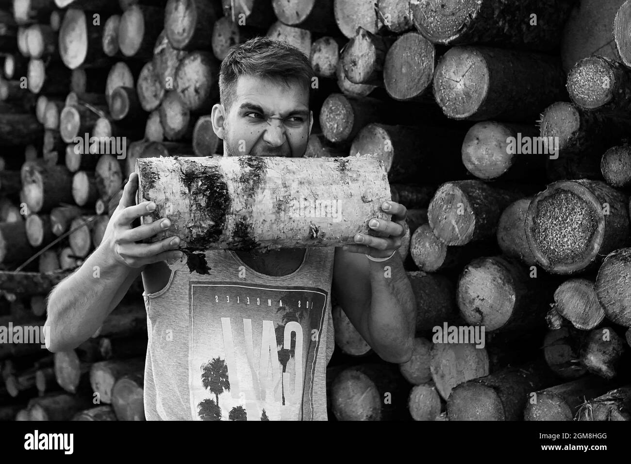 A young man with a beard hip-hop dancer Stock Photo - Alamy