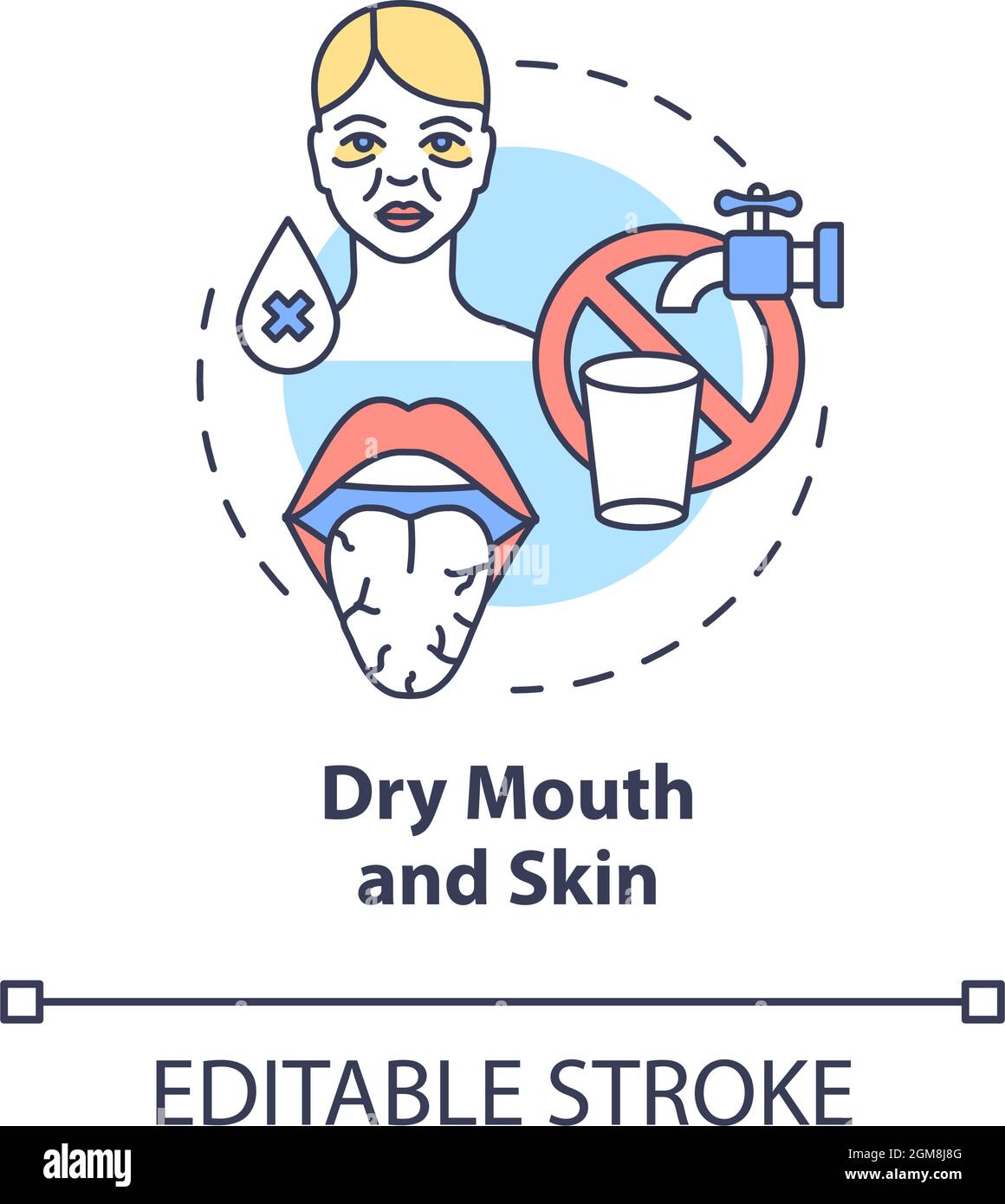 Face dry skin icon Cut Out Stock Images & Pictures - Alamy