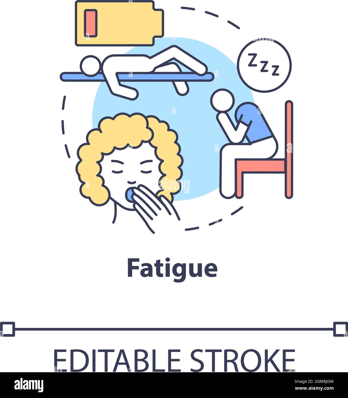 Fatigue concept icon Stock Vector Image & Art - Alamy