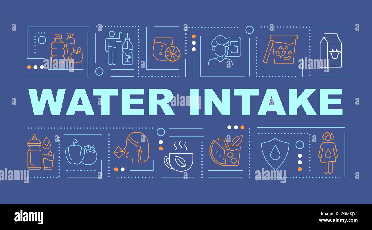 Water consumption word concepts banner Stock Vector Image & Art - Alamy