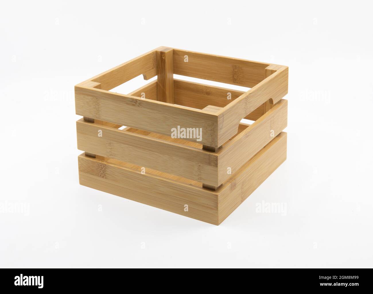 Wooden box or crate container isolated on white Stock Photo - Alamy