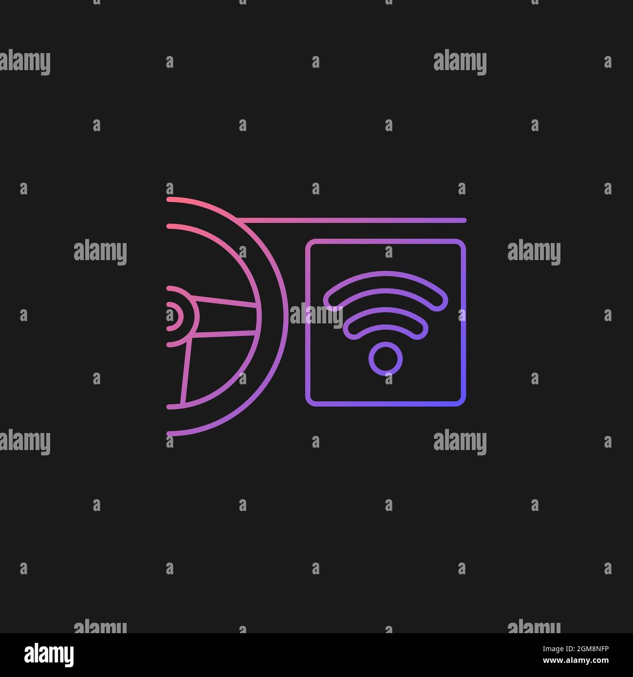 Built in wifi hotspot gradient vector icon for dark theme Stock Vector ...