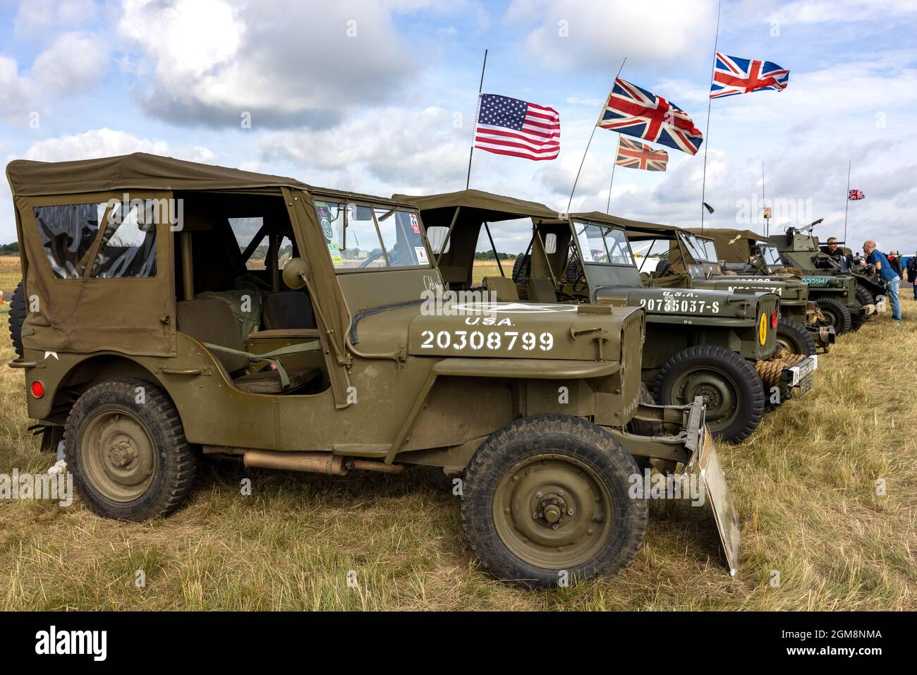 Collection of vintage Willys Jeeps at Abingdon Air & Country Show on ...