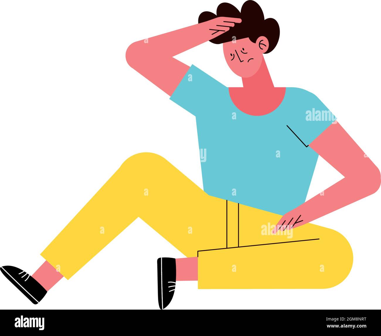 Tension sitting Stock Vector Images - Alamy