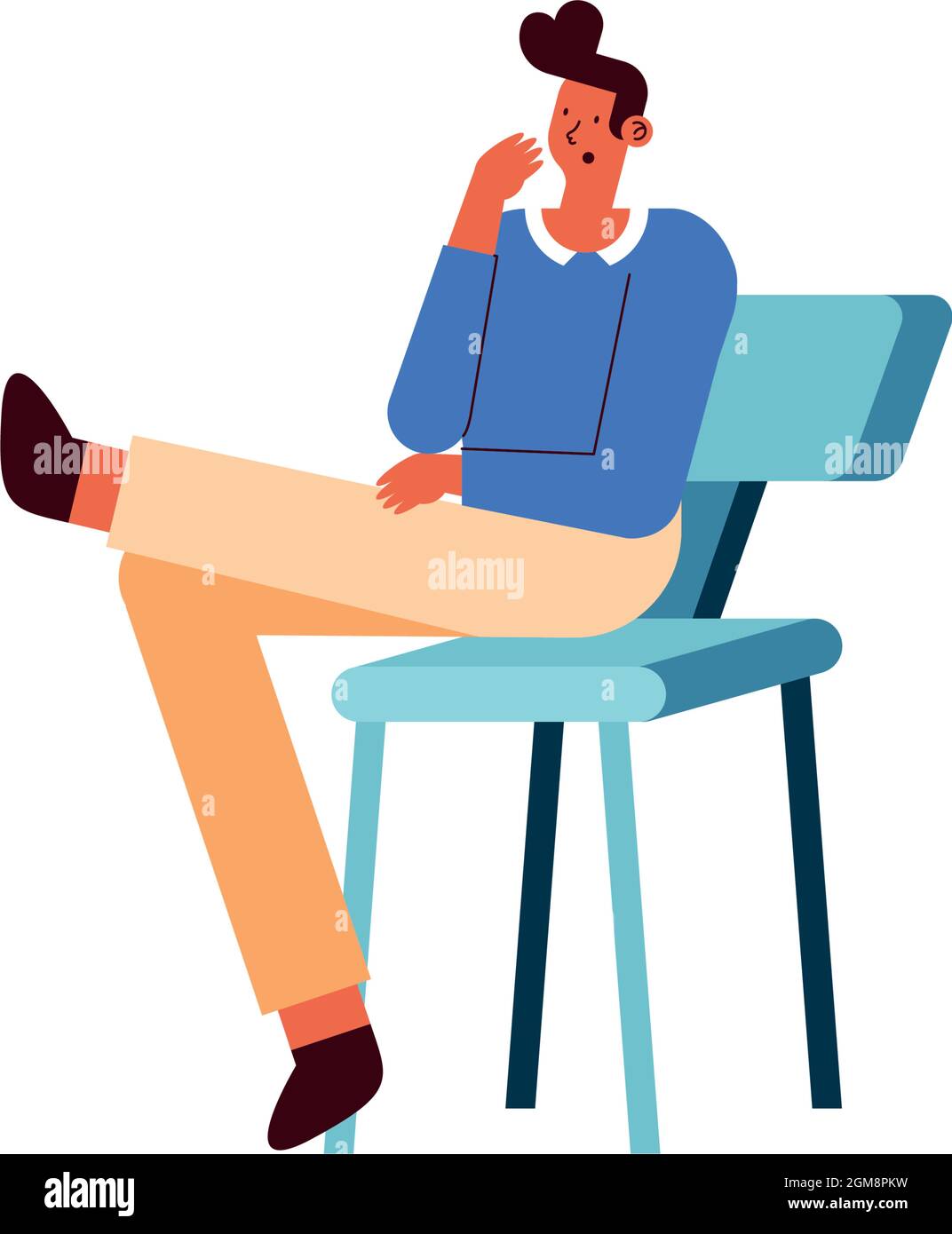 man on chair, person human people Stock Vector Image & Art - Alamy