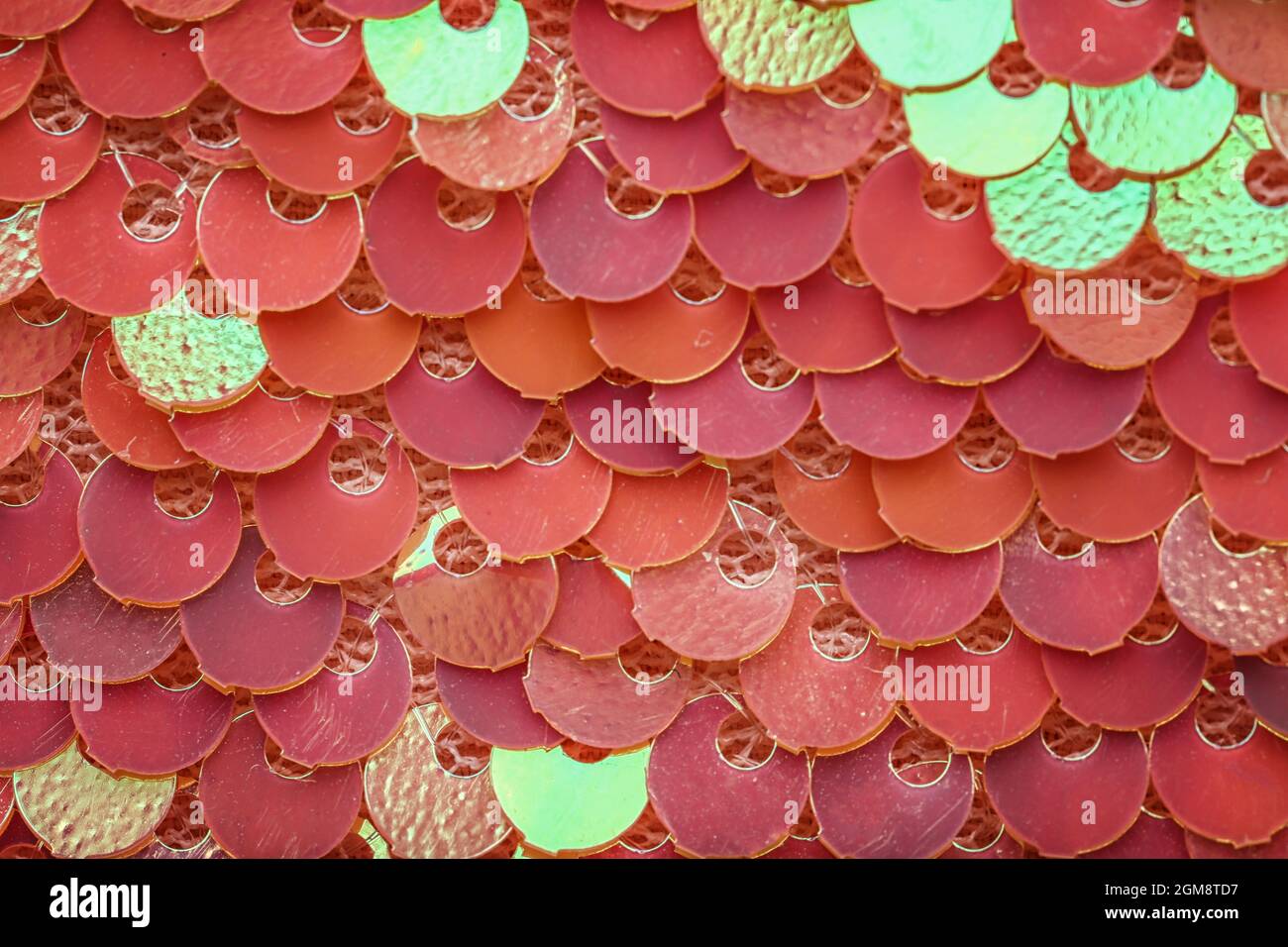 Sequin fabric texture as background, closeup Stock Photo - Alamy