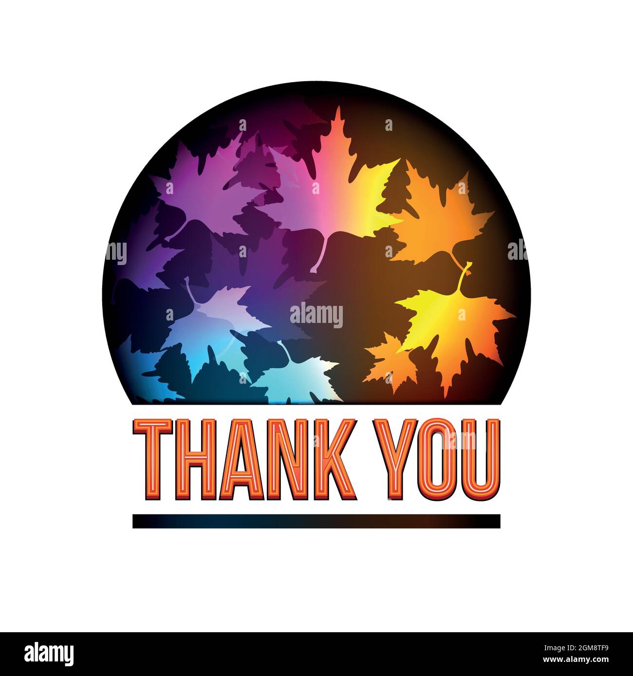 Autumn leaves round label Stock Vector Images - Alamy