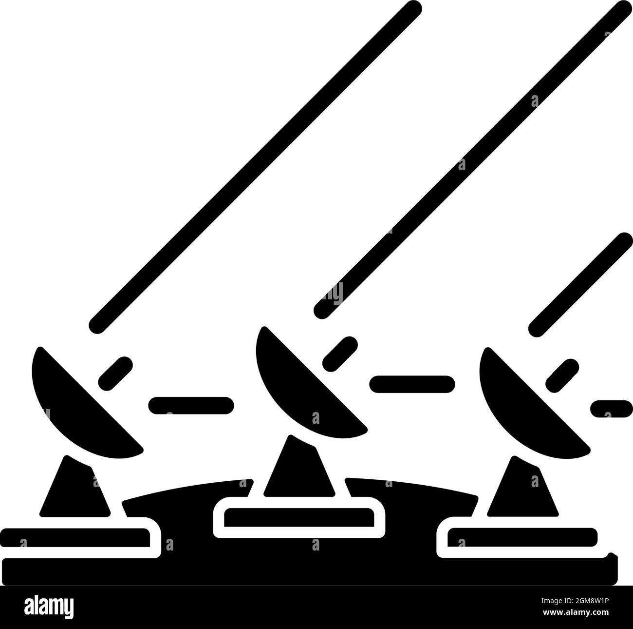 Ground antenna transmit and receive Black and White Stock Photos ...