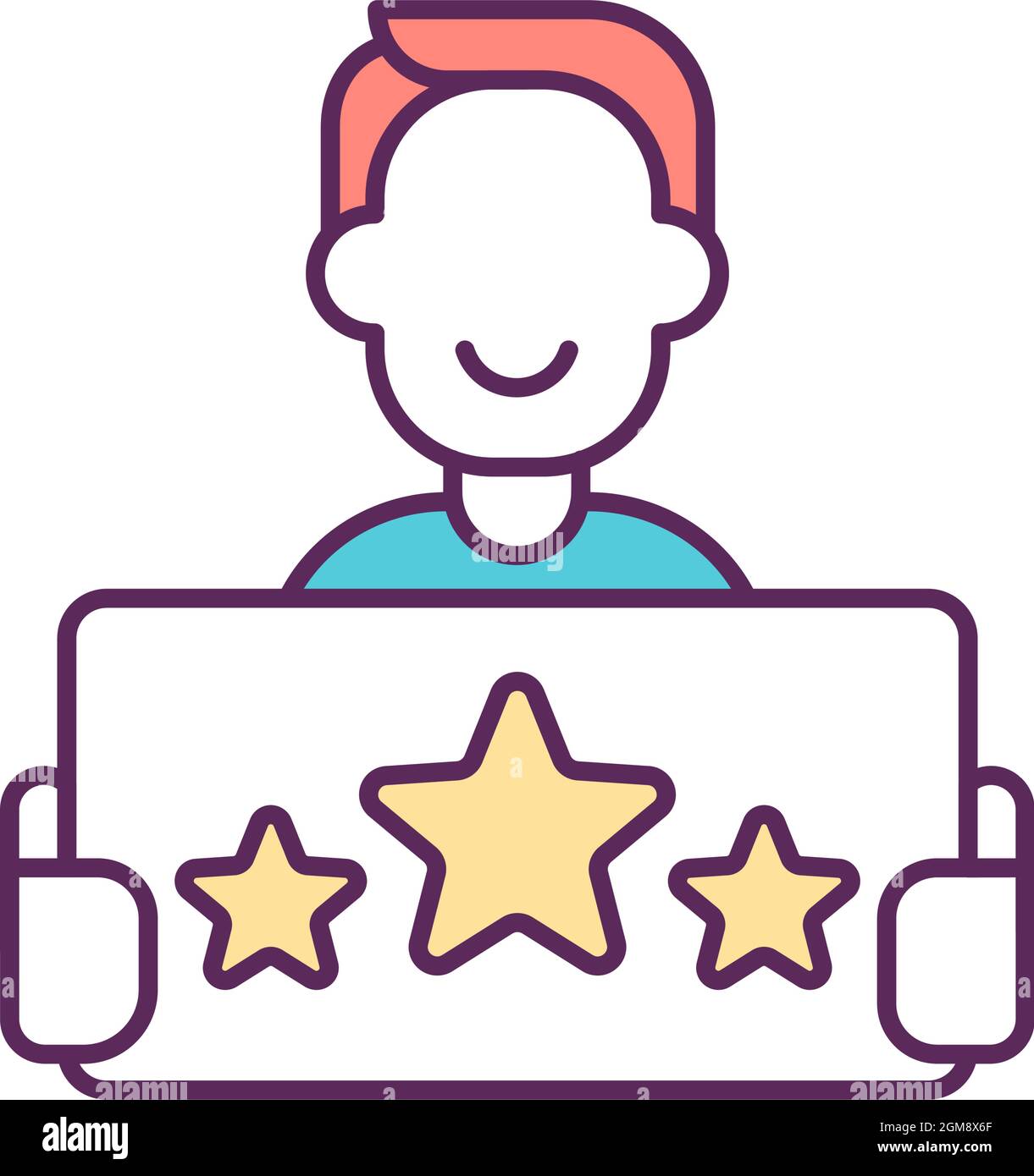 Giving high rates RGB color icon Stock Vector Image & Art - Alamy