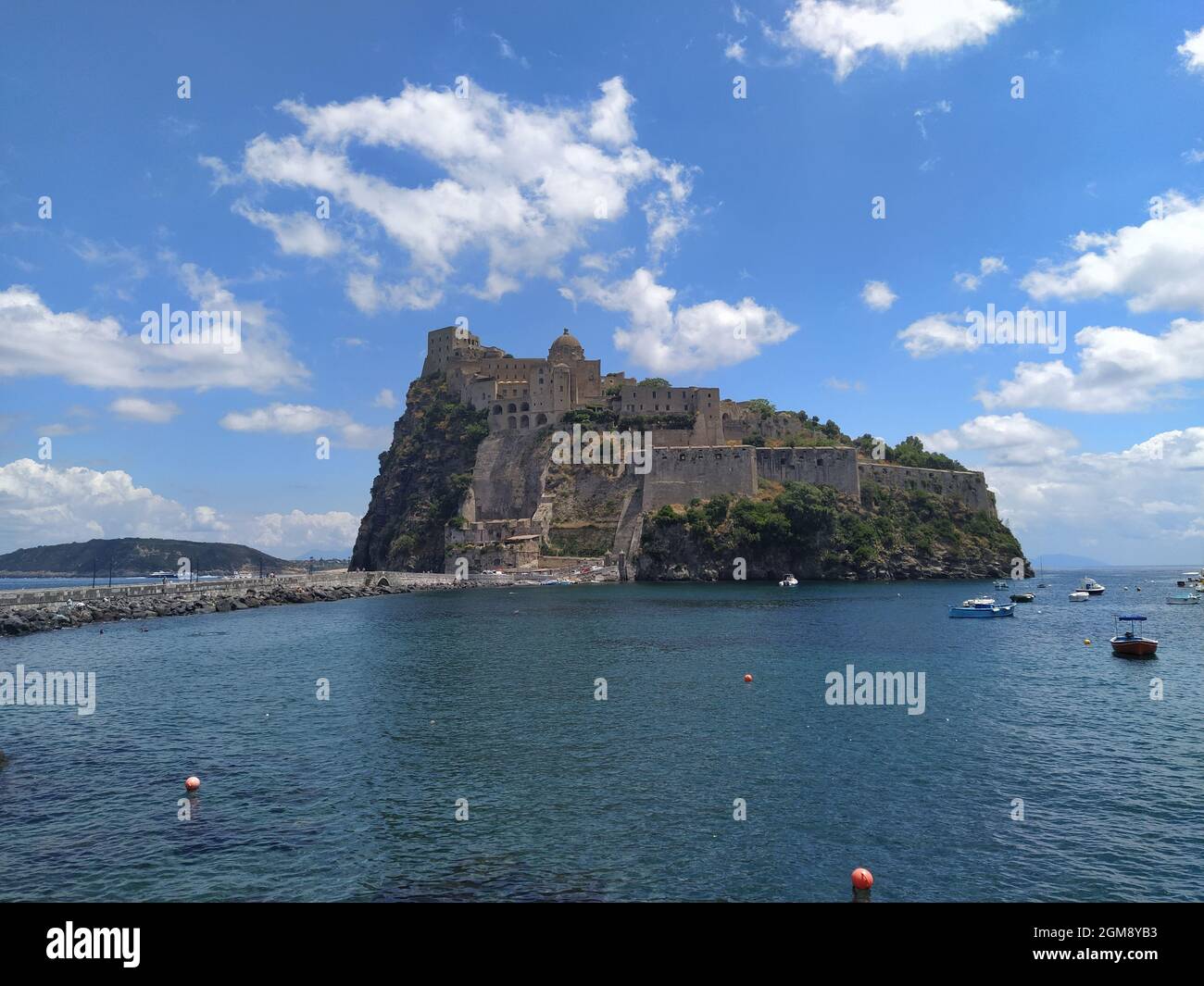 Aragonese Castle in Ischia Island in Naples, Italy Stock Photo - Alamy