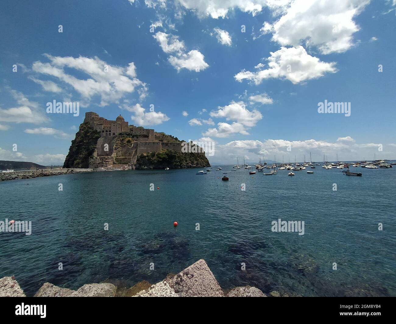 Aragonese Castle in Ischia Island in Naples, Italy Stock Photo - Alamy