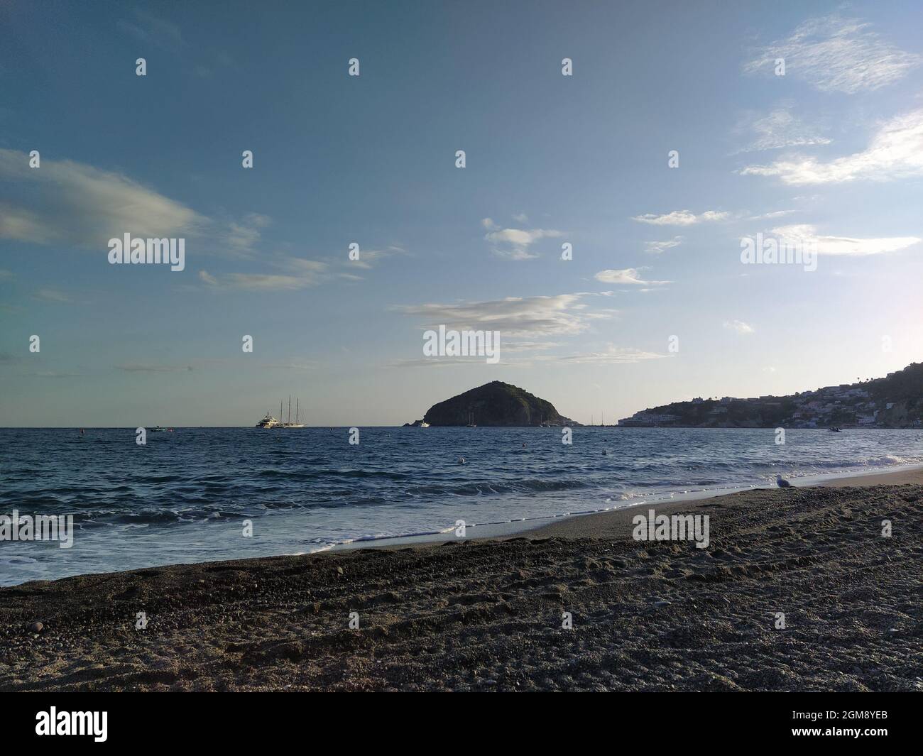 View of Maronti beach in Ischia Island in Naples, Italy Stock Photo - Alamy