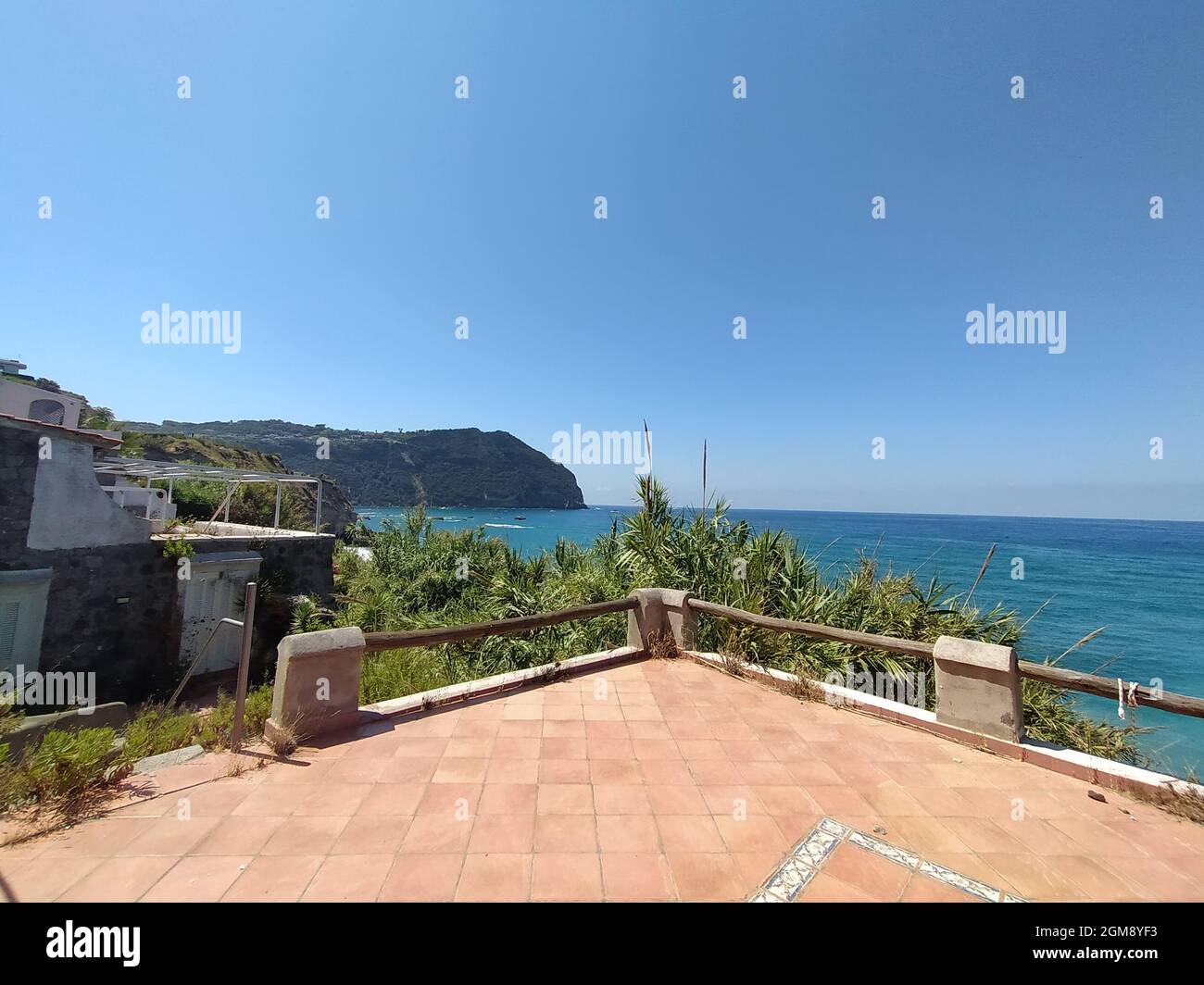 View of Ischia Island in Naples, Cava dell'isola beach, Italy Stock ...