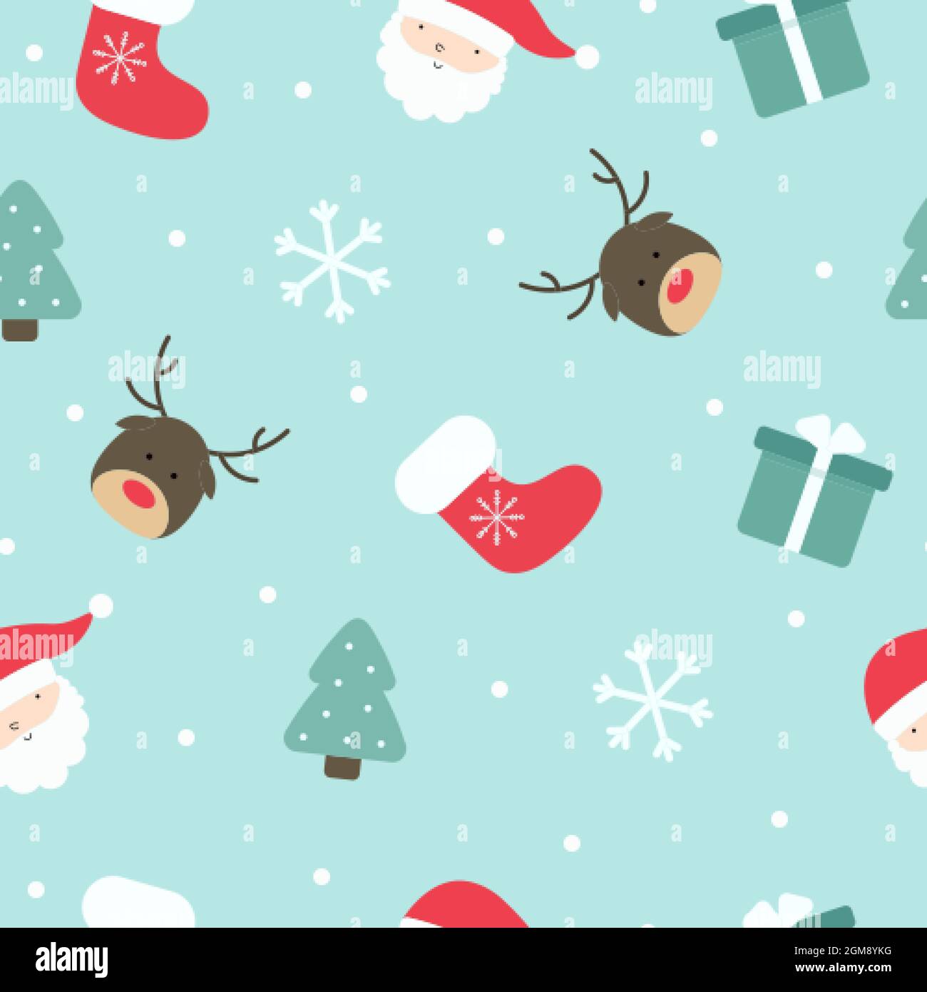 Seamless pattern deer snow Stock Vector Images - Alamy