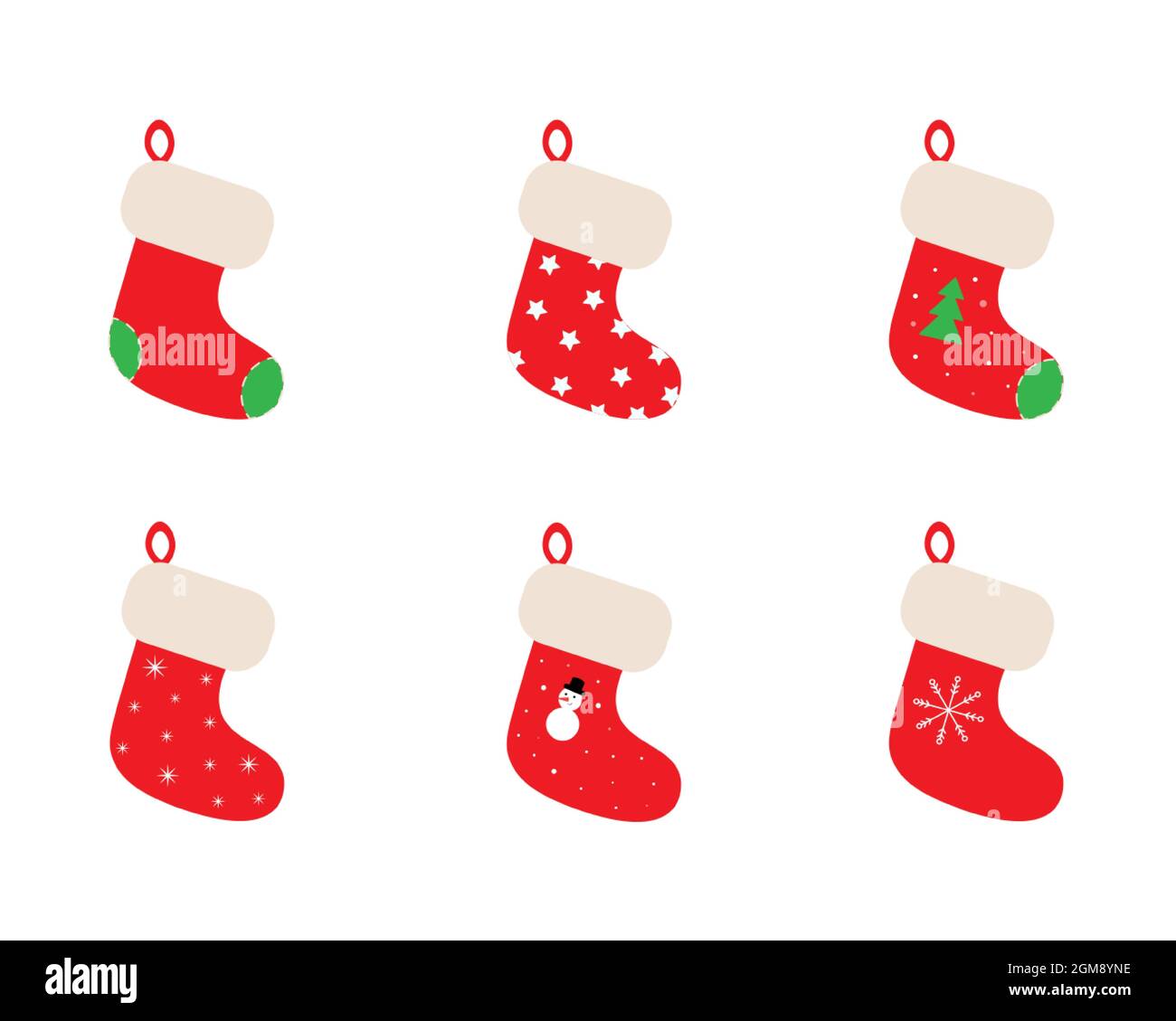 Red stockings Stock Vector Images - Alamy