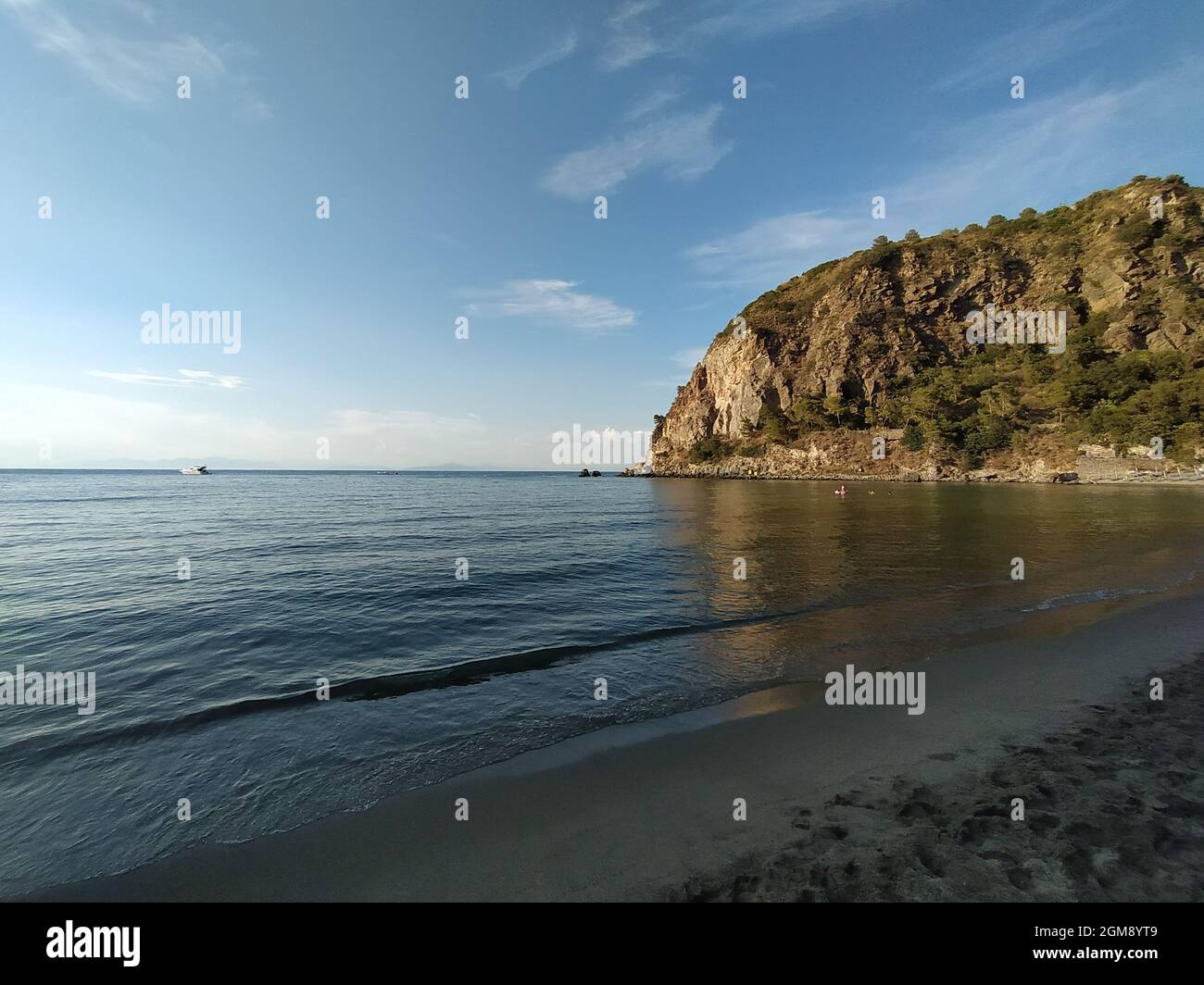 View of saint moreno beach in Ischia Island in Naples, Italy Stock ...