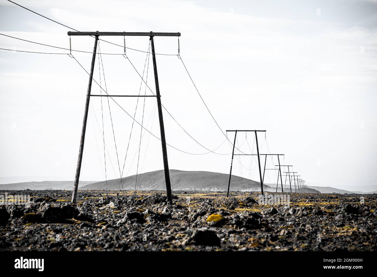 Iceland pylon landscape hi-res stock photography and images - Alamy