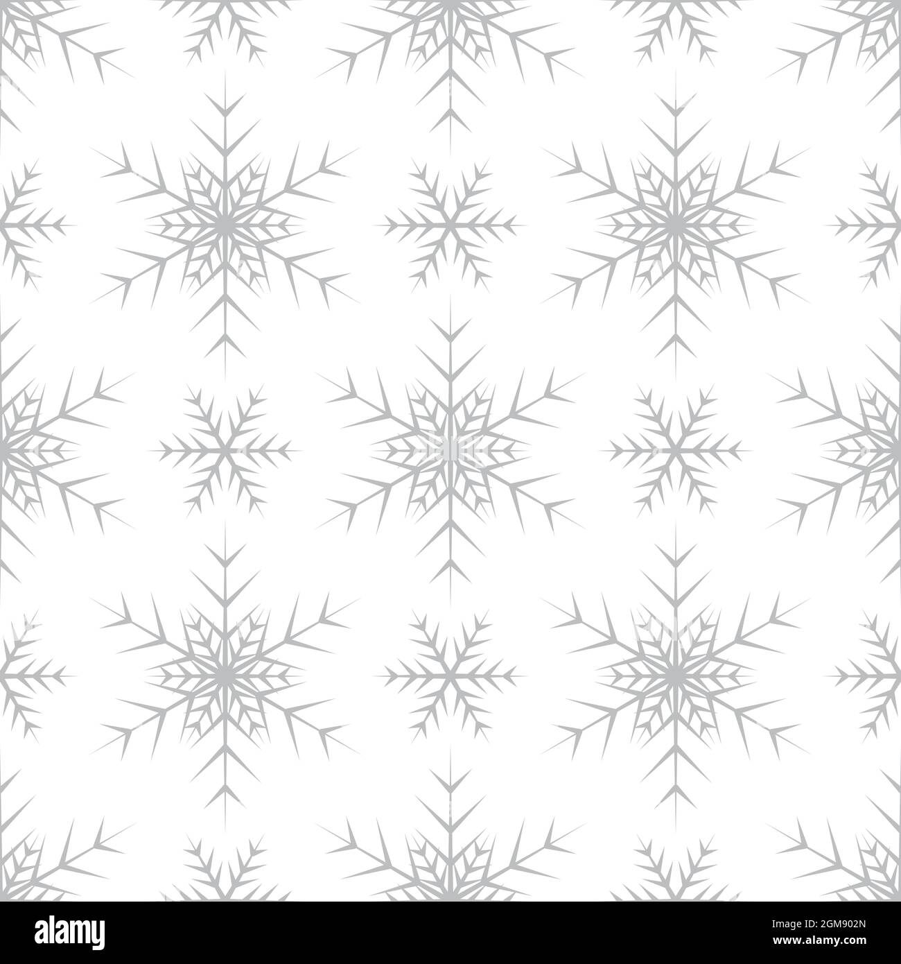 Seamless pattern with silver snowflakes on white background. Festive ...