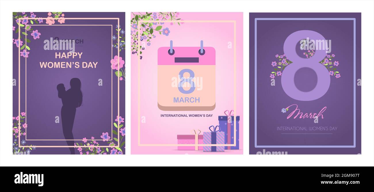 Card for the international mother s day Vector illustration for March 8 ...