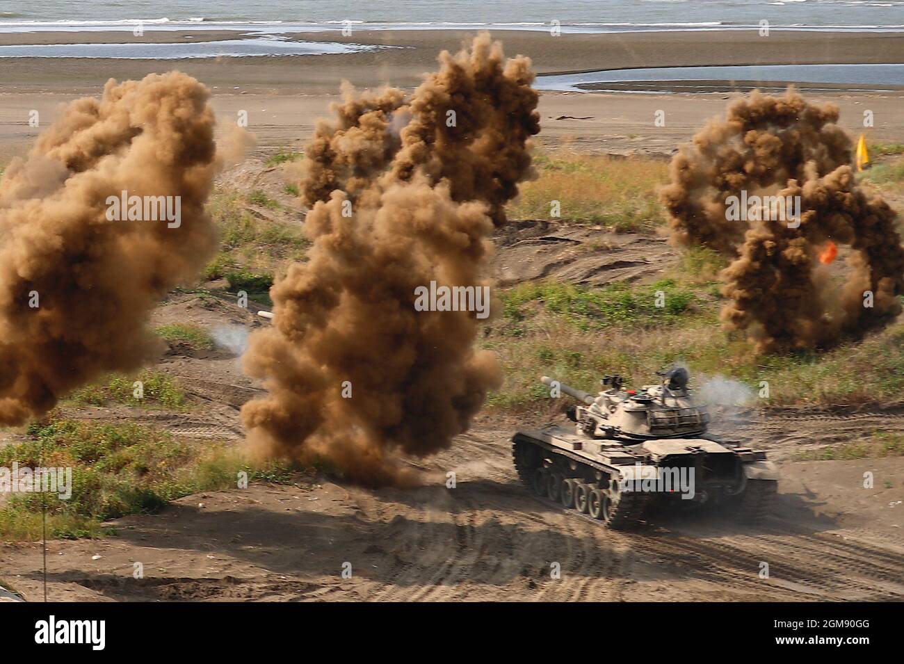 Taipei, Taiwan. 16th Sep, 2021. M60-A3 Tanks are deployed to carry out ...