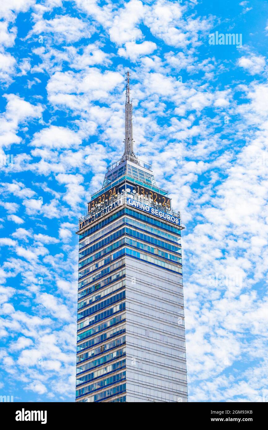 Torre Latinoamericana skyscraper high building and landmark in downtown ...