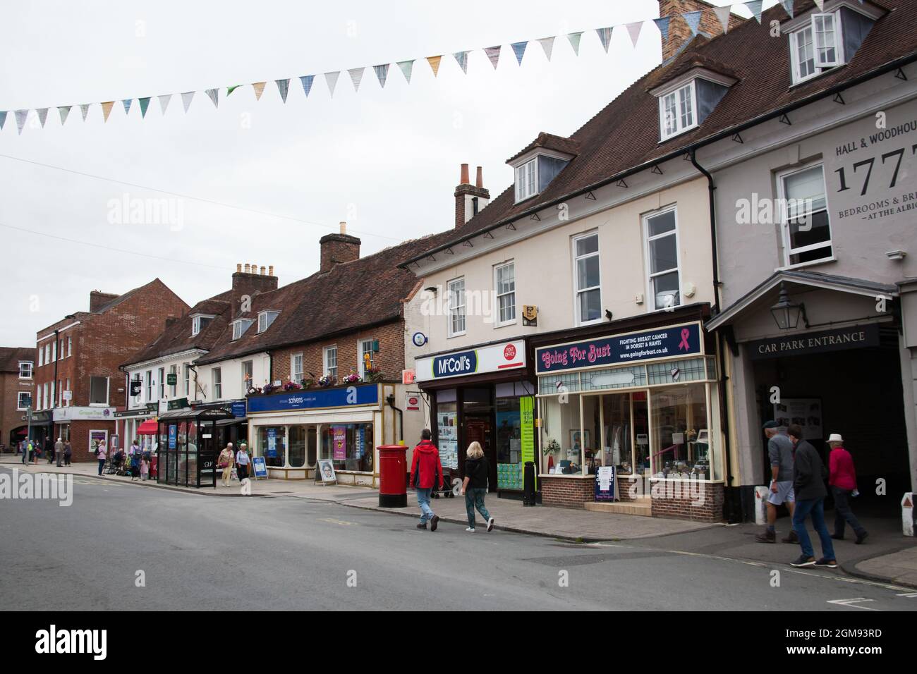 Views of The Square in Wimborne Minster, Dorset in the UK Stock Photo ...