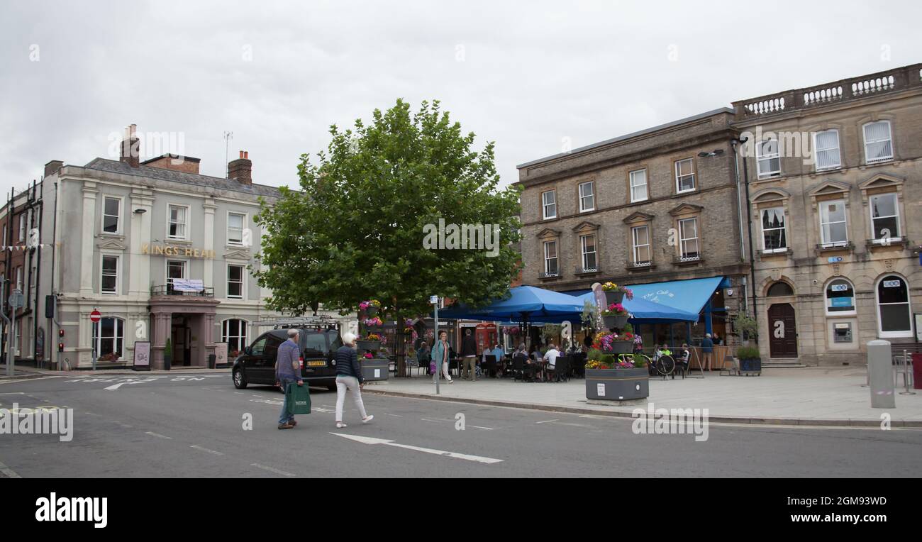 Views of The Square in Wimborne Minster, Dorset in the UK Stock Photo ...
