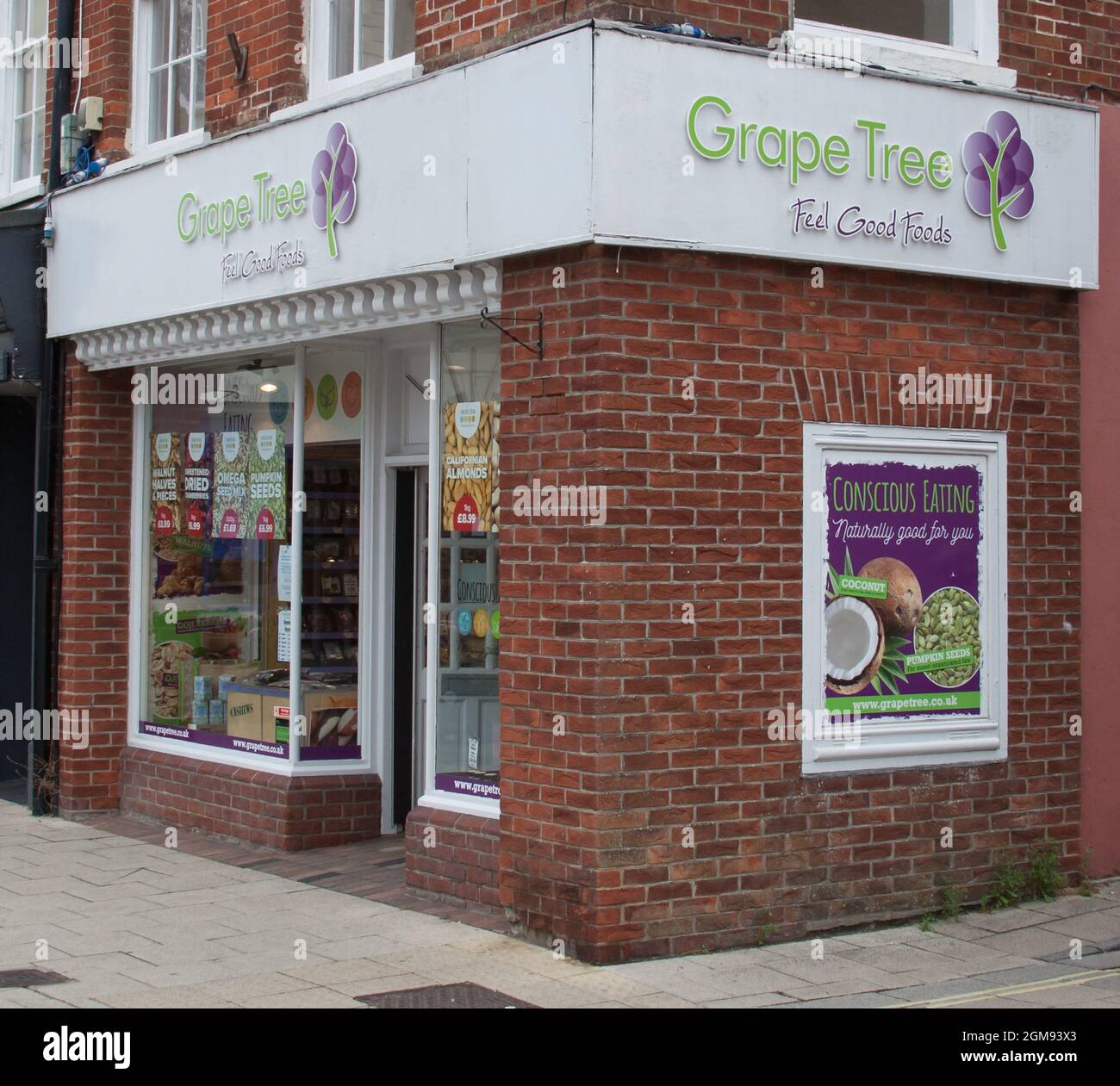 The Grape Tree shop in Wimborne Minster, Dorset in the UK Stock Photo ...