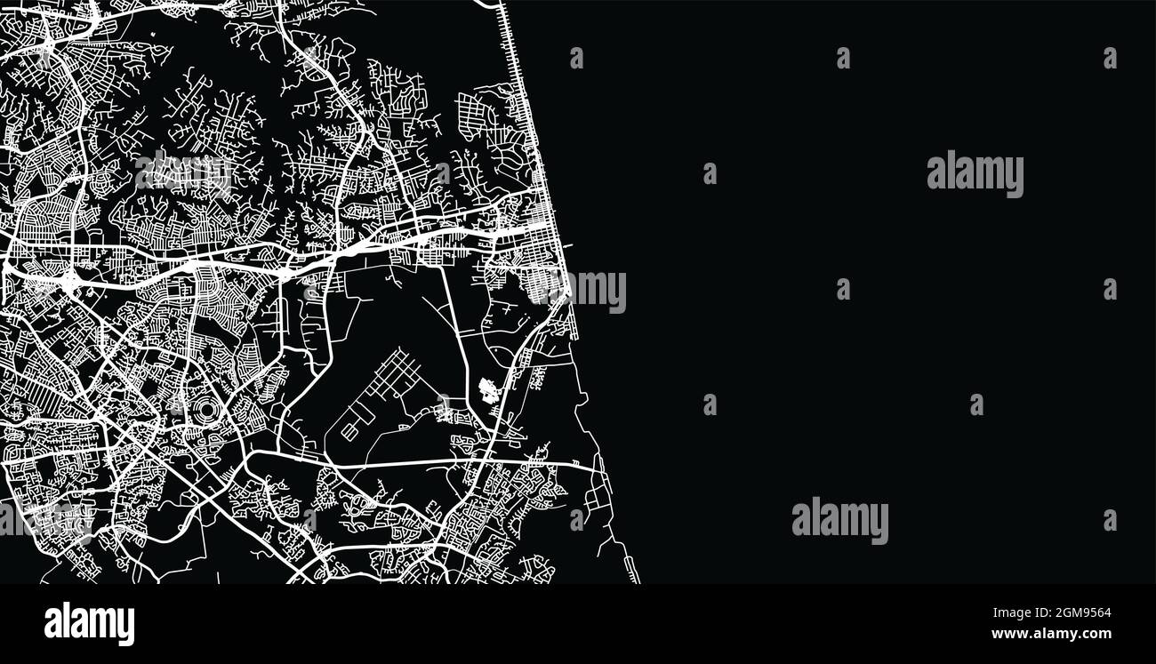 Urban vector city map of Virginia Beach, Virginia , United States of ...