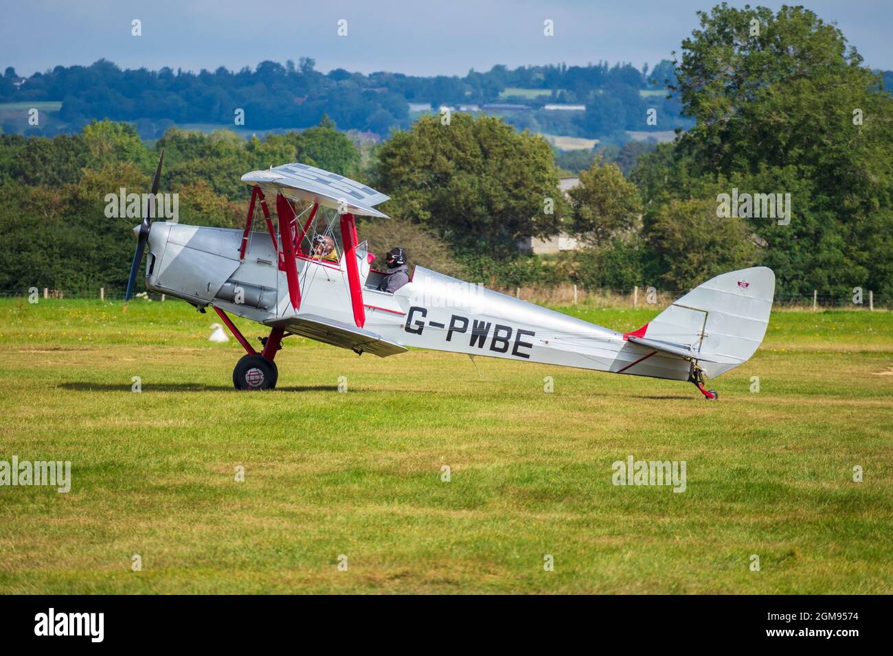 A Tiger-Moth Biplane Just After Landing at Headcorn Airfield in Kent on ...